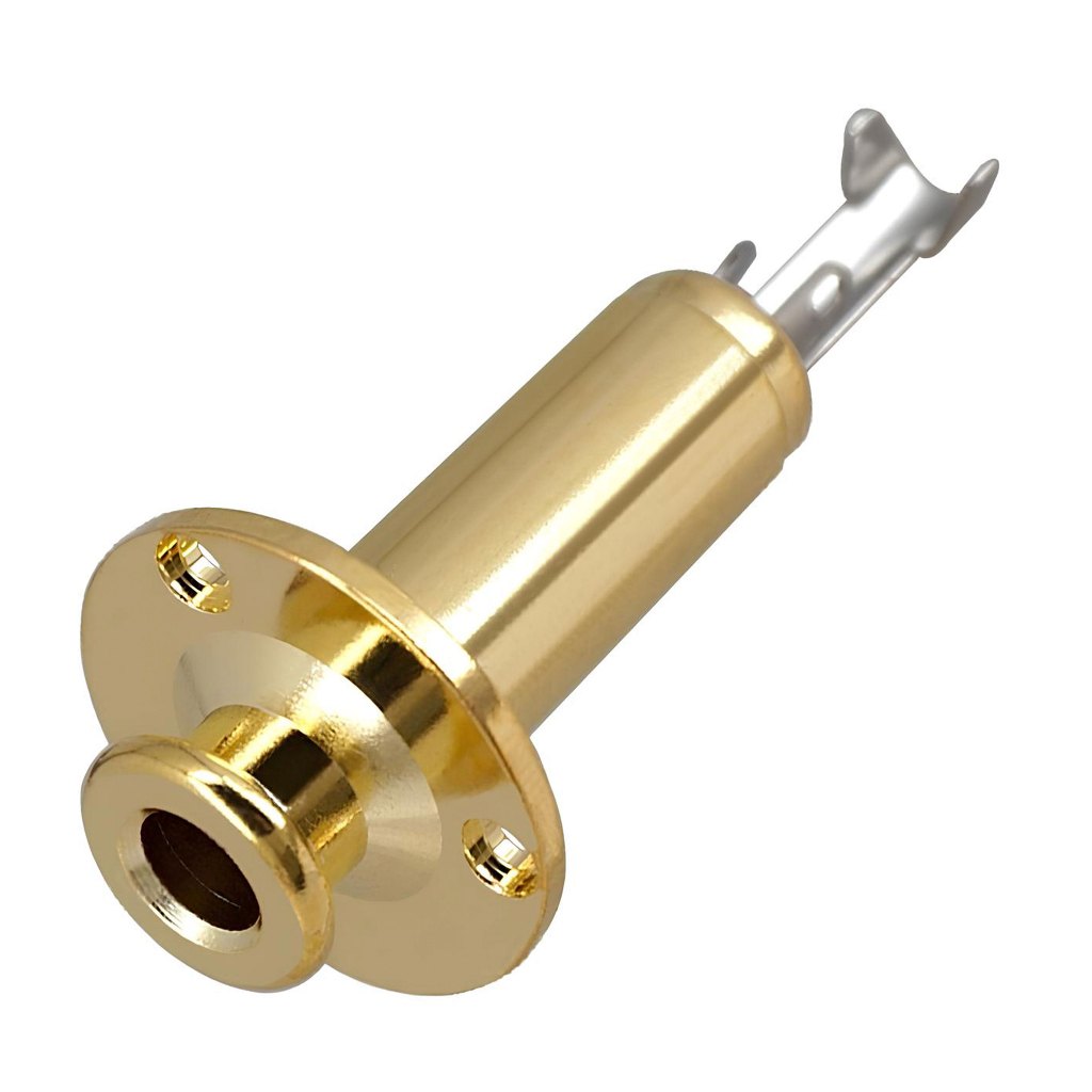 Jual Acoustic End Pin Jack 3 Screws (Gold) | Shopee Indonesia