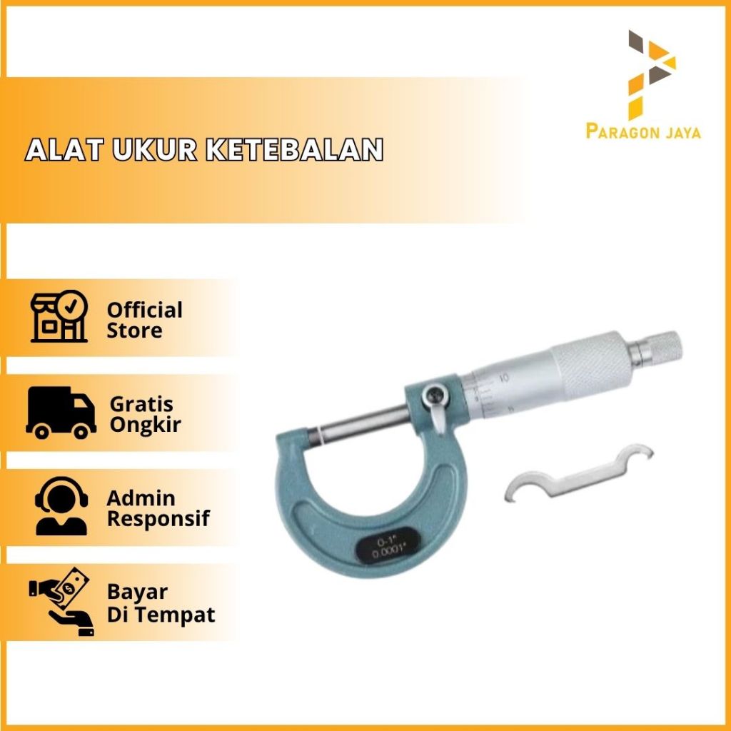 Jual ALAT UKUR KETEBALAN / MICROMETER 0 - 25 MM - MIKROMETER DIAMETER ...