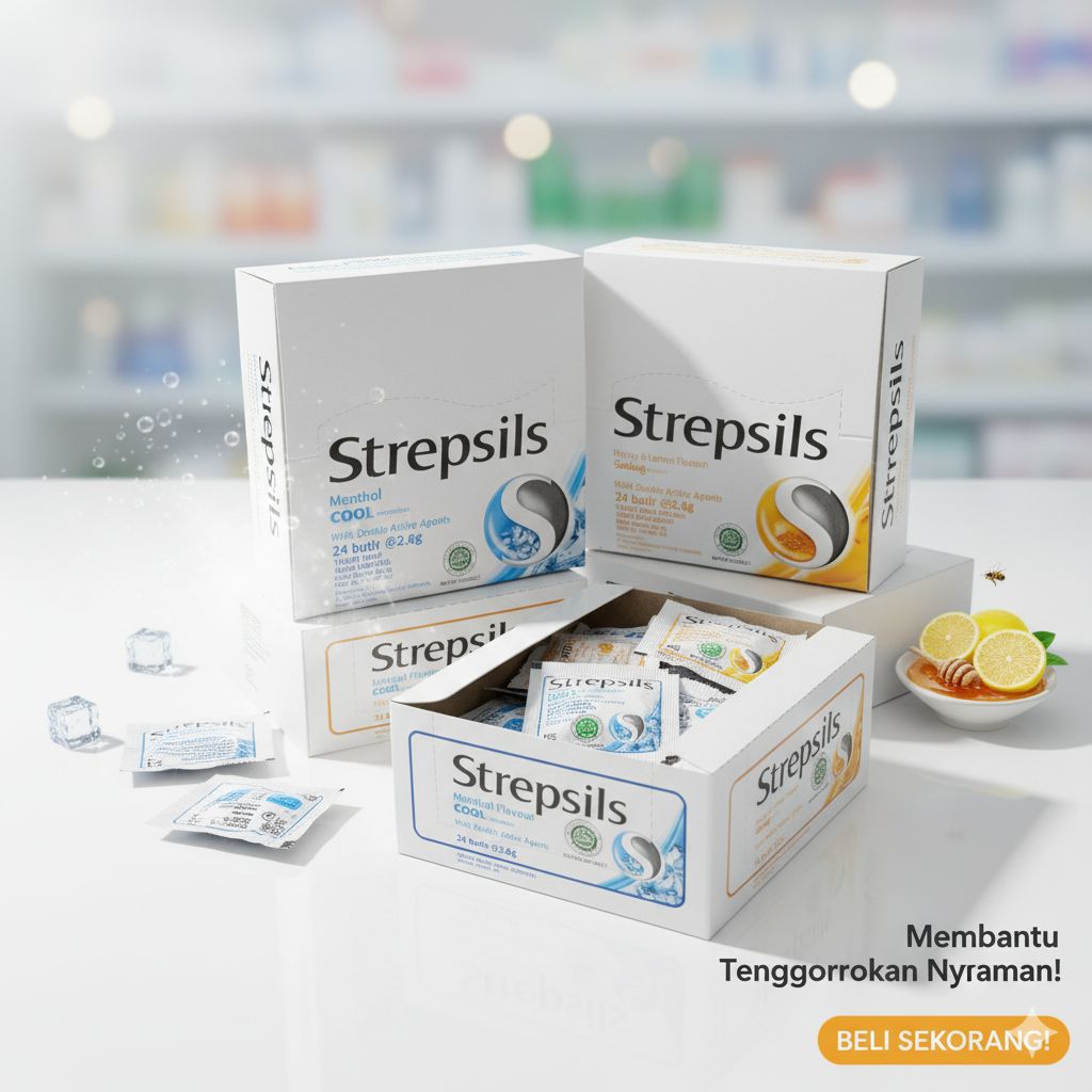 Jual Strepsils 1 Box isi 24 butir / Permen tablet hisap strepsils ...