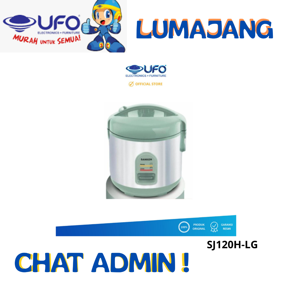 Jual RICE COOKER SANKEN SJ120H-LG RICE COOKER 1 LITER - LIGHT GREEN ...