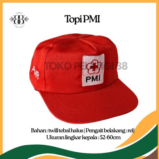 Jual Topi PMR/PMI Merah Dril Lembut Logo Bordir Terbaru Rapih | Shopee ...