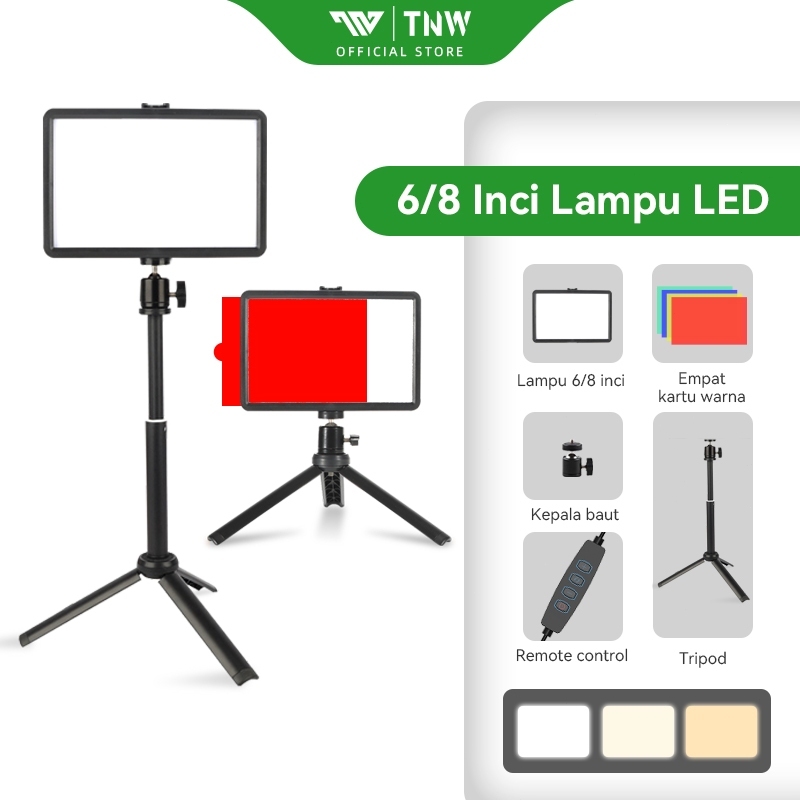 Jual TNW LED Panel Lampu 6/8 Inch Video Light Fotografi Lampu RGB ...