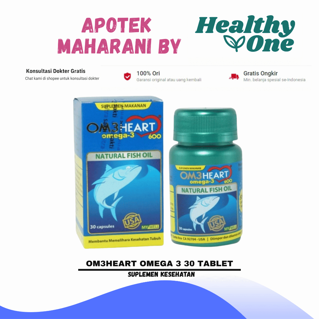 Jual OM3HEART OMEGA 3 30 TABLET | Shopee Indonesia