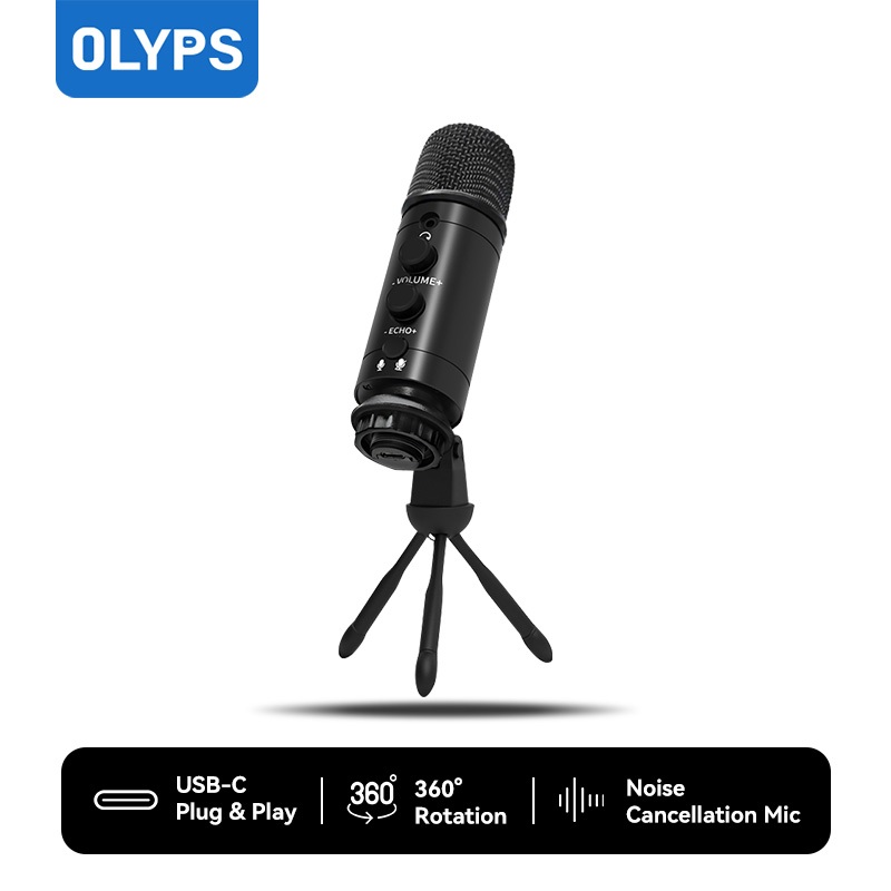 Jual OLYPS Microphone Condenser USB Type-C Untuk PC Laptop Live ...