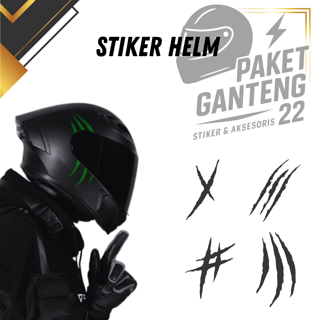 Jual Sticker Claw Cakar Monster Dekorasi Helm Motor Series | Shopee ...