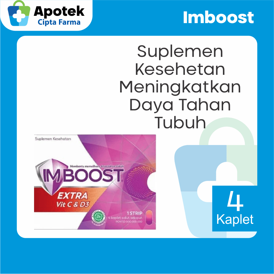 Jual Imboost Extra Vit C dan D3 4 Kaplet Imbost Embost Vitamin Imboost ...