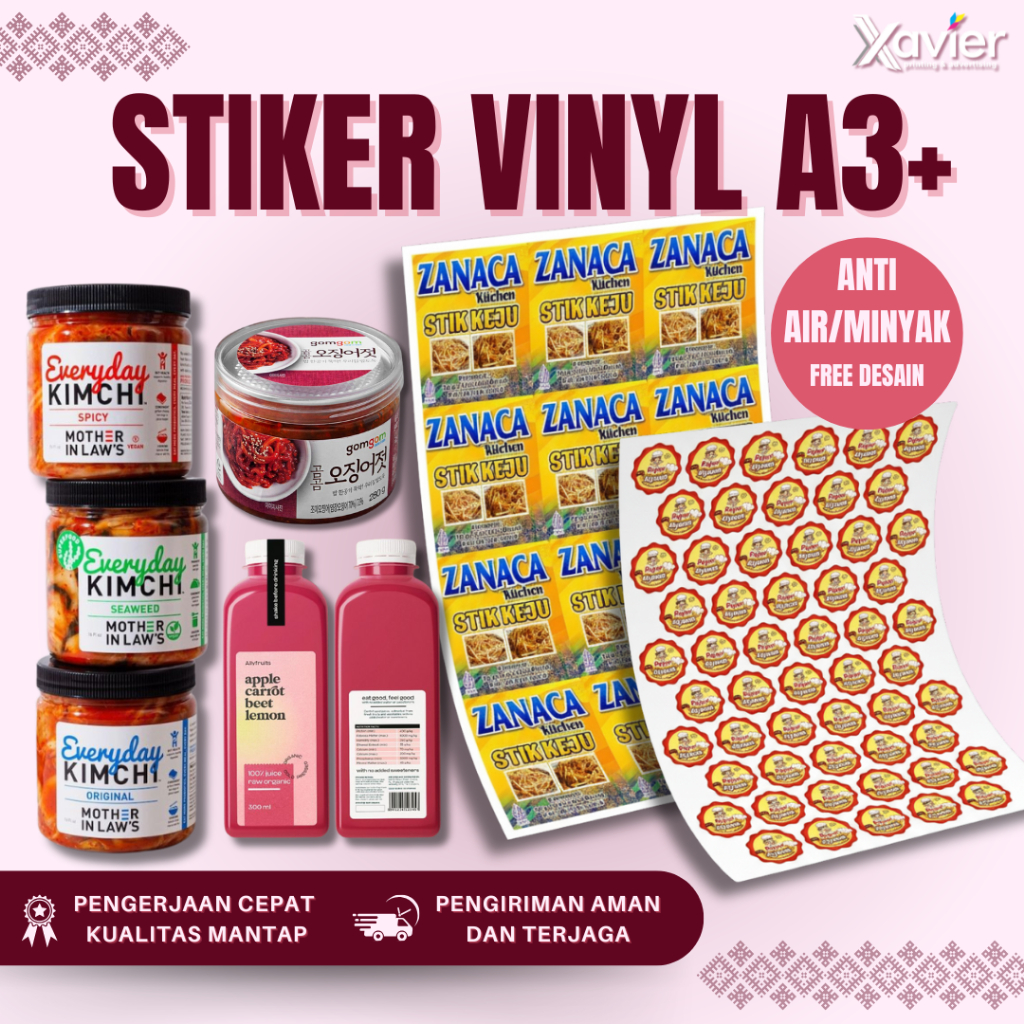 Jual STIKER VINYL STIKER PLASTIK TAHAN AIR DAN MINYAK + CUTTING ...