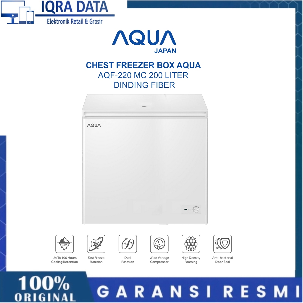 Jual Chest Freezer Aqua 200 Liter - Box Freezer Aqua 200 Liter AQF-220 ...