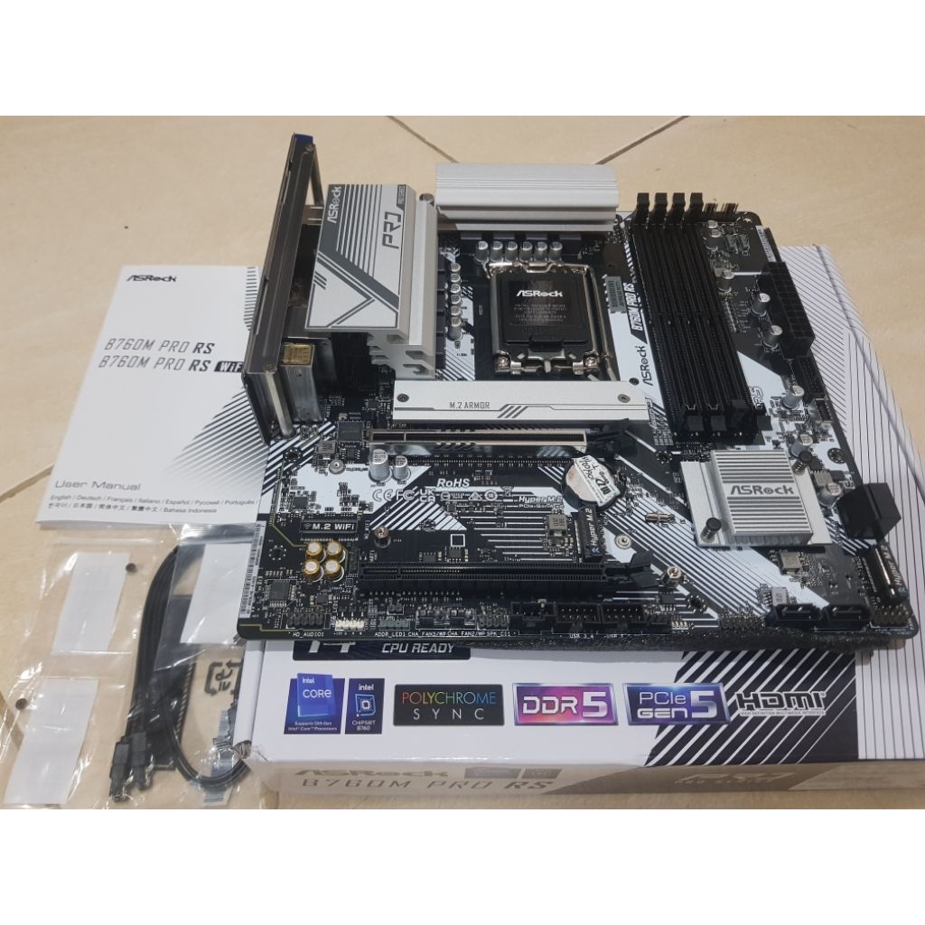 Jual B760M Asrock Pro RS DDR5 Motherboard PC CPU intel Garansi Resmi ...
