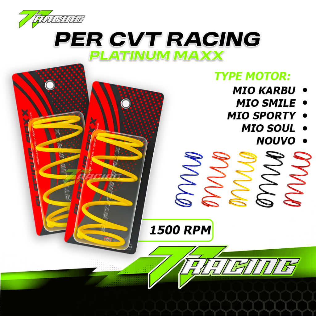 Jual PER CVT RACING 1000-1500-2000 RPM MIO SPORTY PER CVT PLATINUM MAXX ...