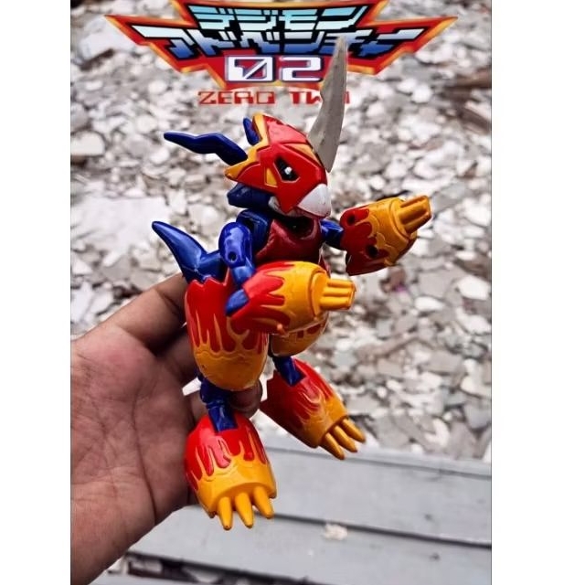 Jual action figure digimon mainan jadul digivolving digiegg flamedramon ...