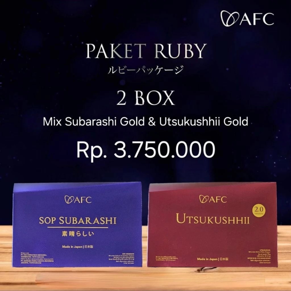Jual AFC SUBARSHI GOLD PAKET 2BOX SOP SUBARASHI AFC ORIGINAL ...