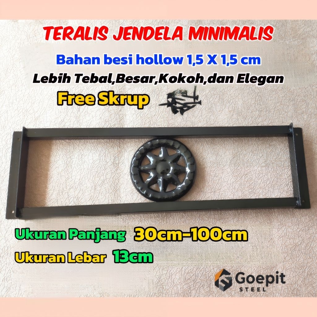 Jual Teralis Tralis jendela minimalis Motif , Ukuran Panjang 30cm-100cm ...