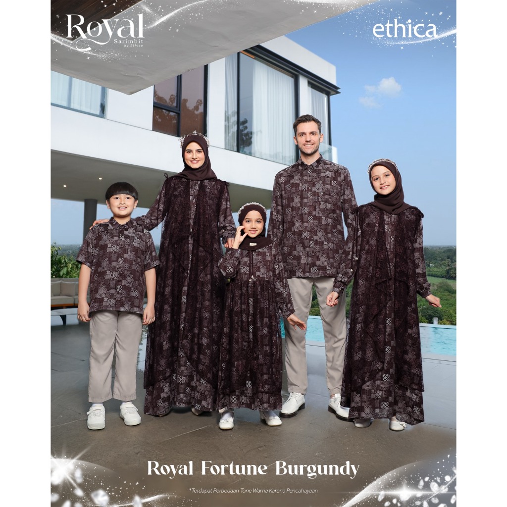 Jual Ethica Sarimbit Royal Fortune Burgundy Sarimbit Keluarga Lebaran ...