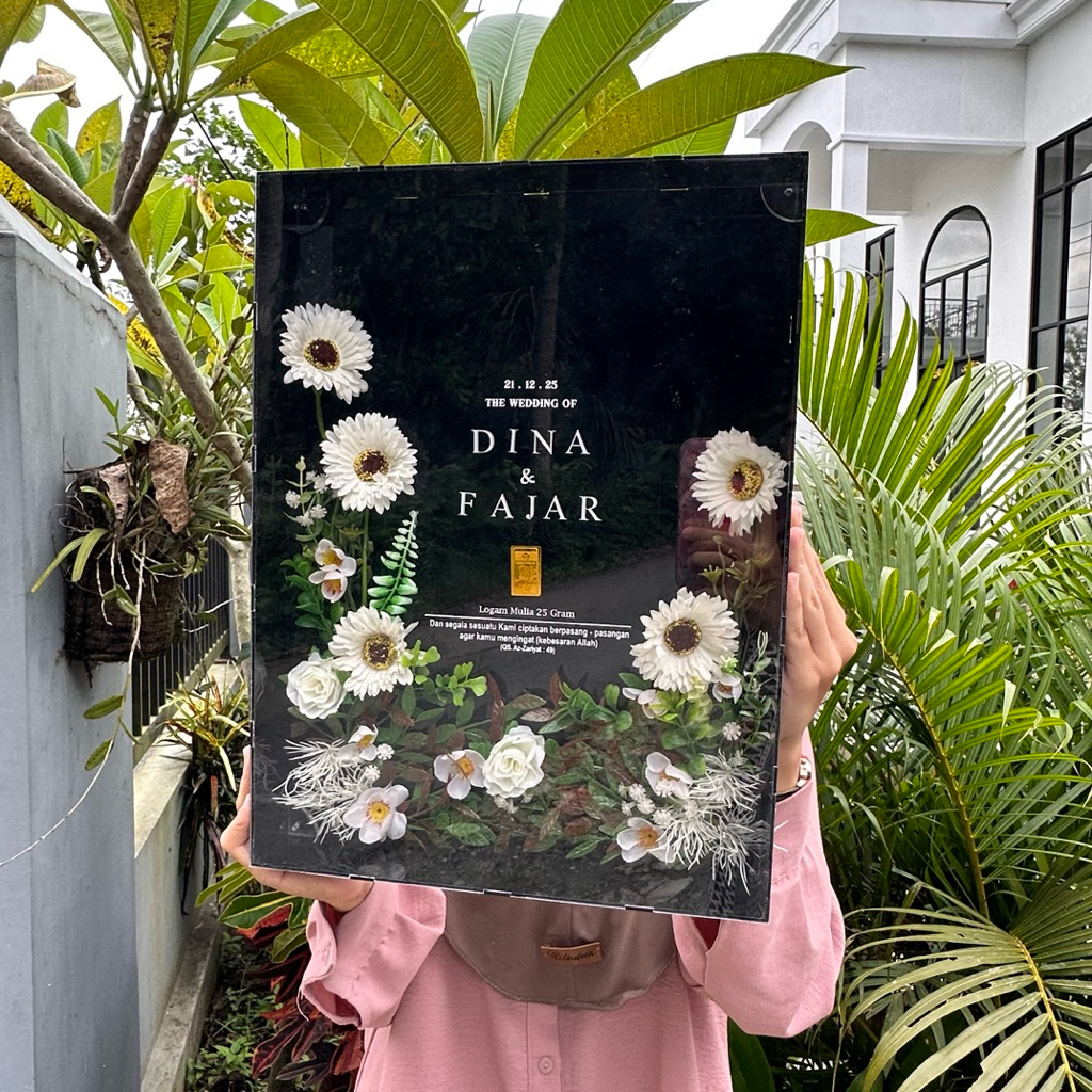 Jual [ 1-2 HARI JADI ] Mahar Ukir 30x40 Rustic Frame Pernikahan Wedding ...