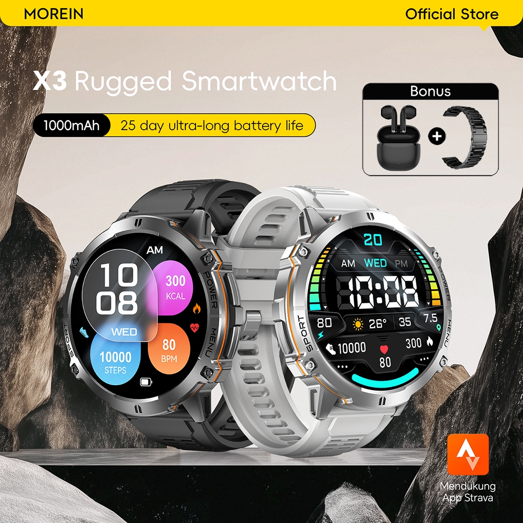 Jual Morein Rock X3 Smartwatch - Suara GPT AI | 1.72" HD Display ...