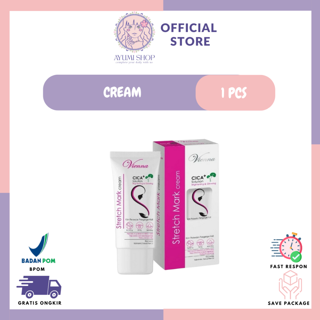 Jual AYUMISHOP Vienna Stretch Mark Cream Original BPOM Aman | Shopee ...