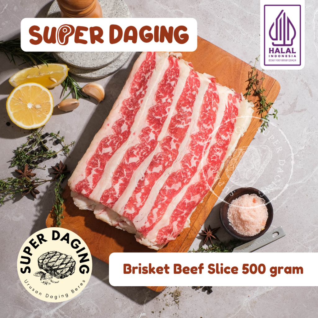 Jual SUPER DAGING Australian Brisket Beef Slice Daging Sapi Iris 500 ...