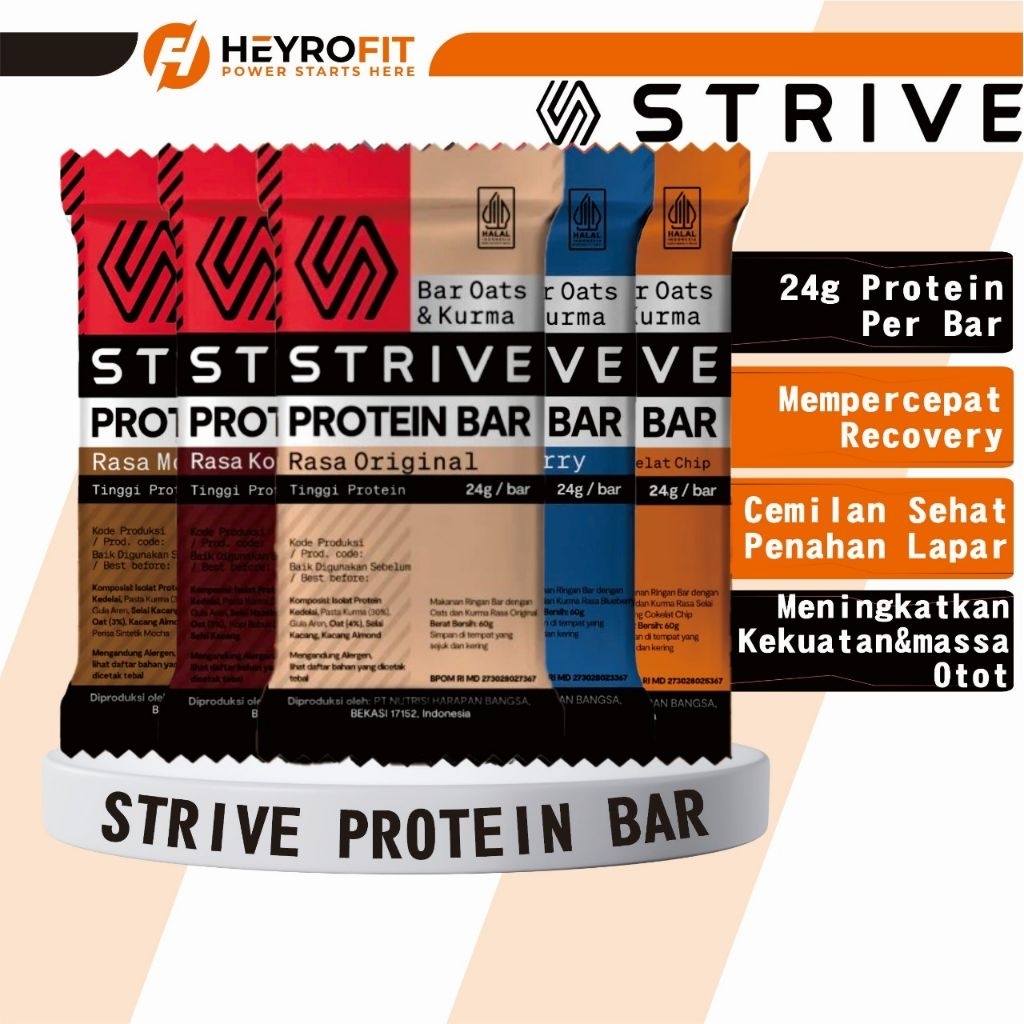 Jual STRIVE Protein Bar 1 Sachet | Protein Bar 24gr Protein/bar ...