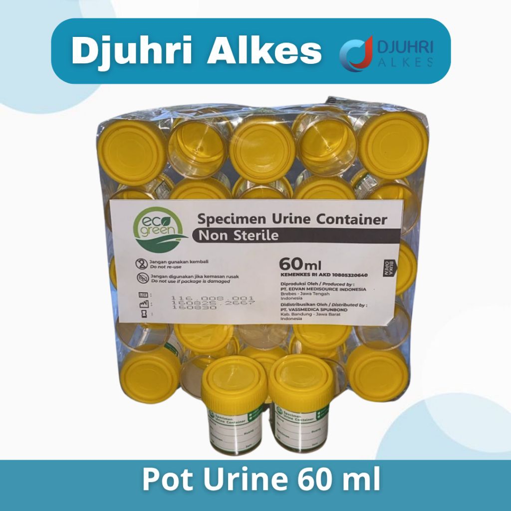 Jual EcoGreen / Pot Urine 60 ml / Specimen Urin Container/ Ecer ...