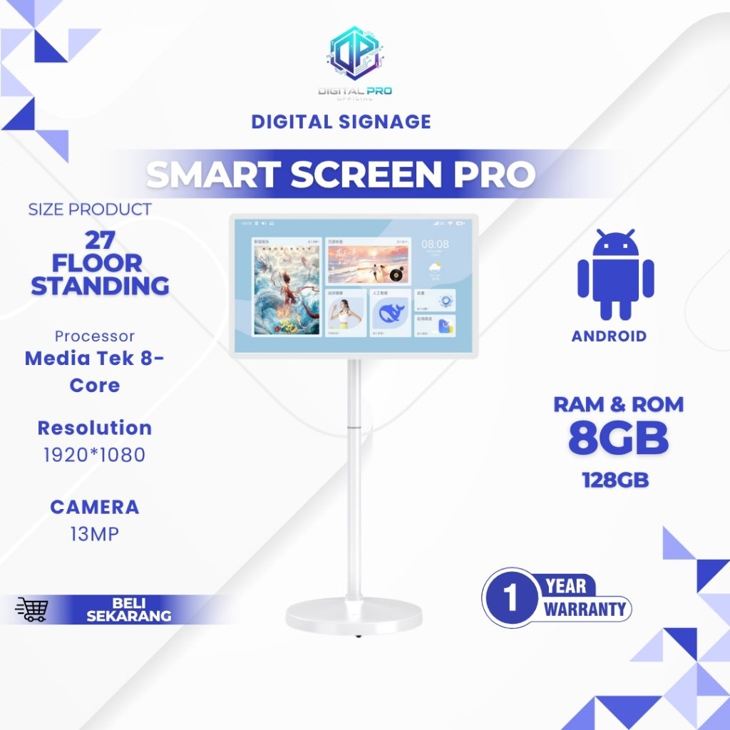 Jual SmartScreen Pro 27-inch Floor Standing FHD Interactive Flat Panel ...