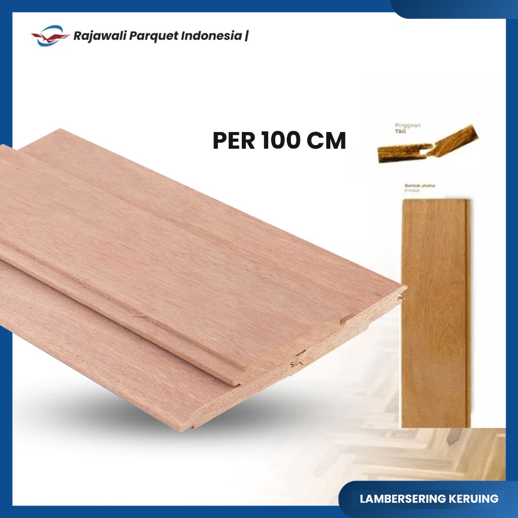 Jual Rajawali Parquet Lambersering Kayu Keruing Perbatang ( Plafon ...