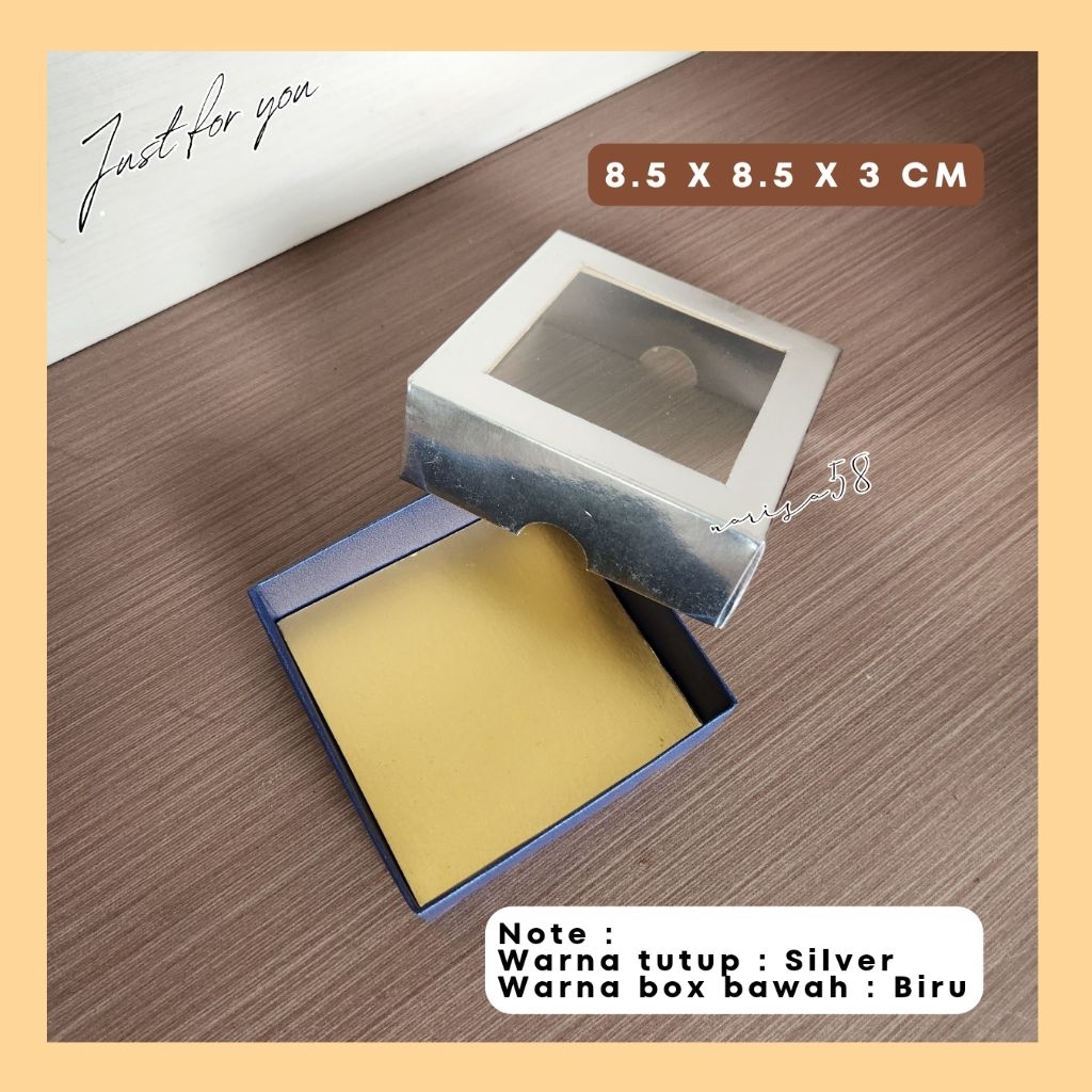 Jual Kotak Souvenir Softbox Tutup Mika 8.5x8.5x3 cm Grosir Ecer Lusinan ...