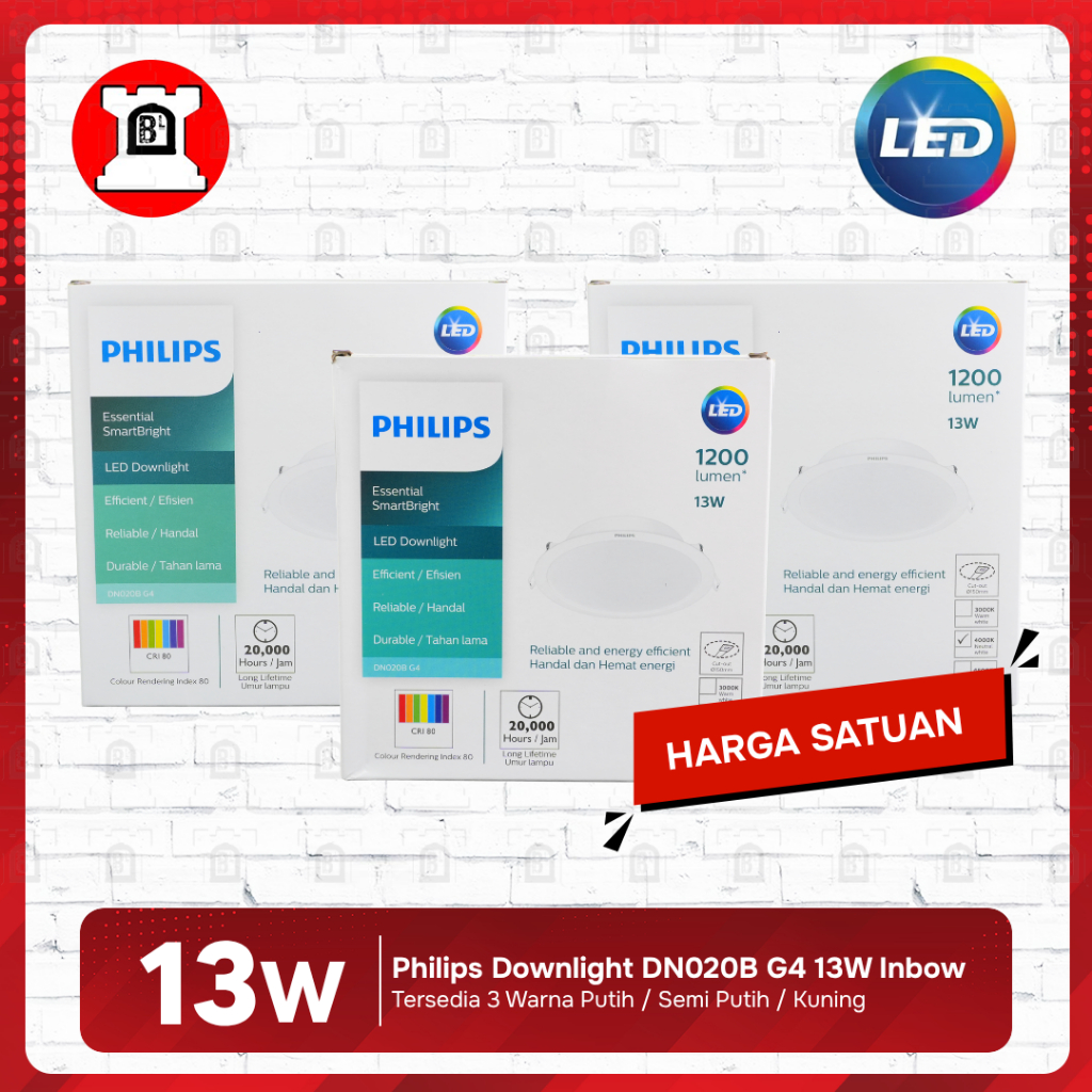 Jual Philips Downlight LED DN020B G4 13W Led12 D150 220-240V Inbow ...