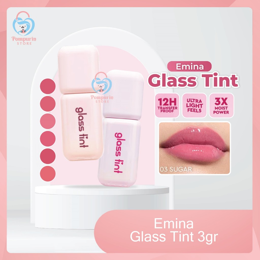 Jual Emina Glass Tint 3gr - Emina Lipstik Lip Tint Shine Gloss Finish ...