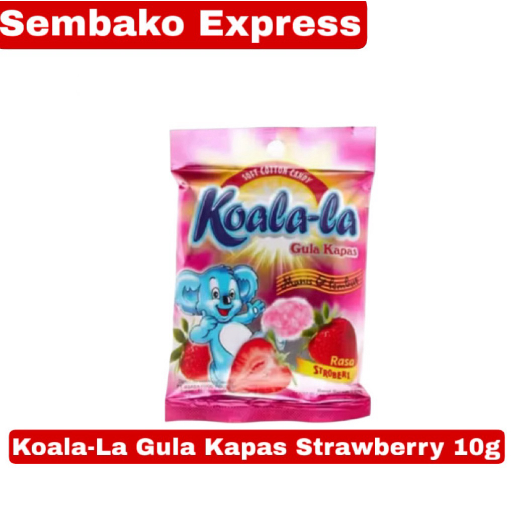 Jual Koala-La Gula Kapas Rasa Strawberry 10g – Gula Kapas Lembut, Manis ...