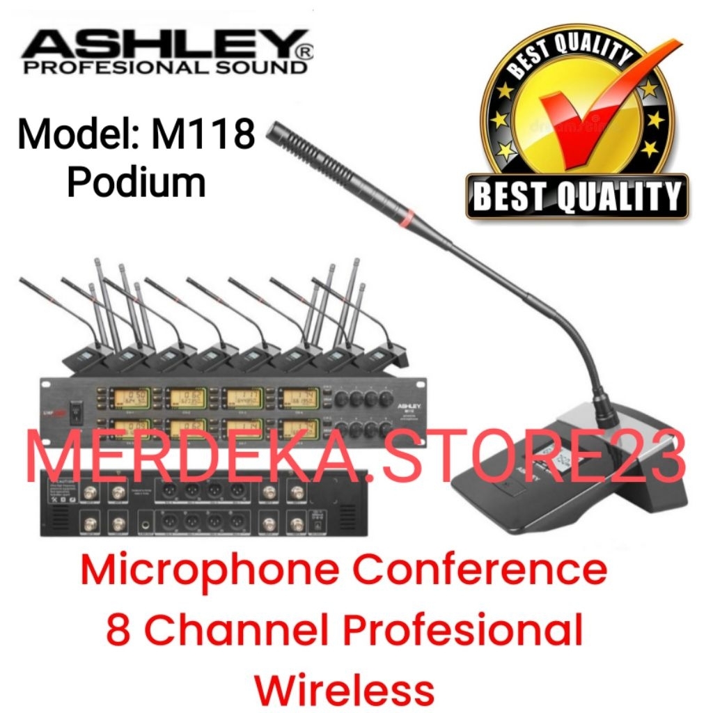 Jual NEW Microphone Wireless Meja ASHLEY M 118 | ASHLEY M118 | ASHLEY M ...