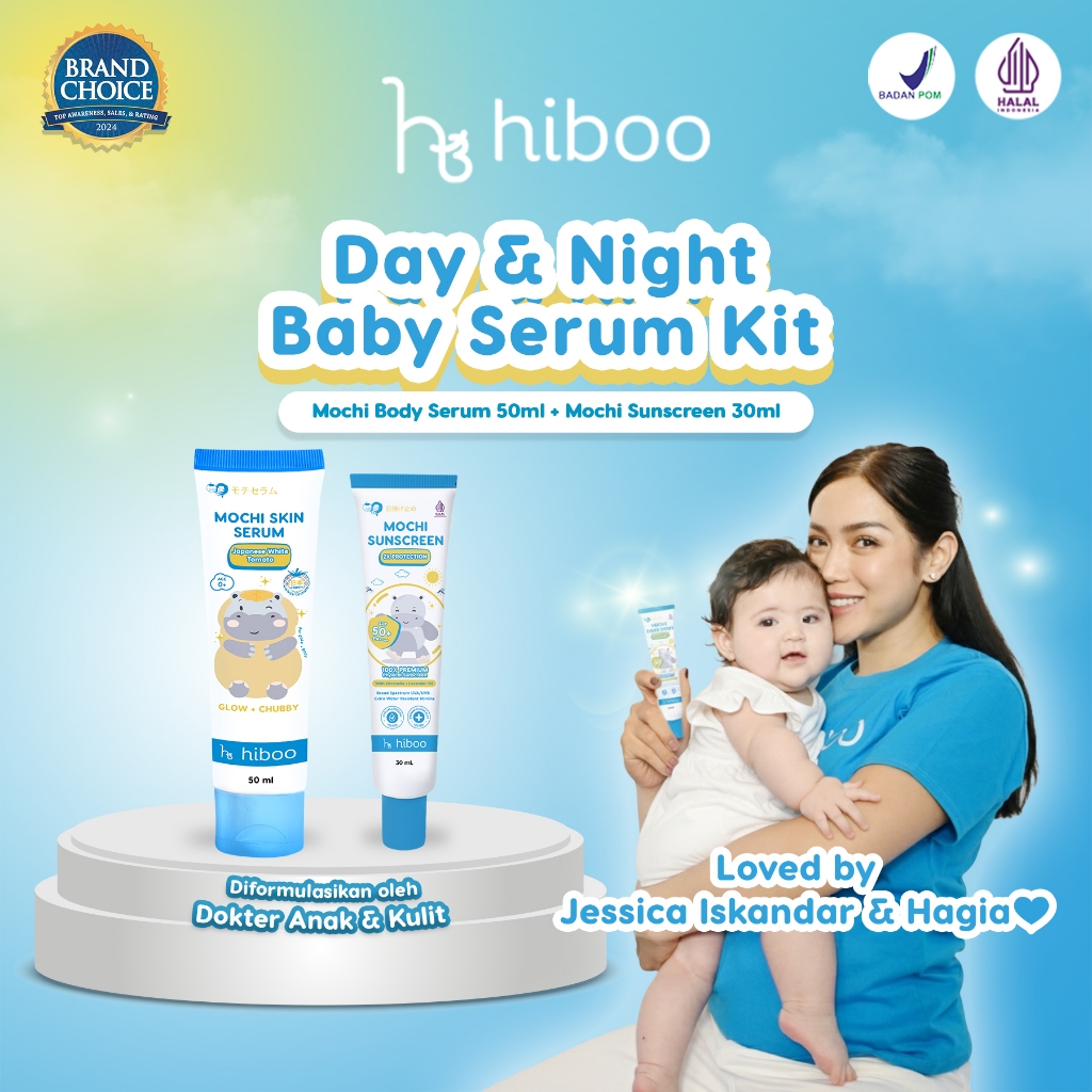 Jual Hiboo Day & Night Baby Serum Kit Physical Mochi Sunscreen Anak ...