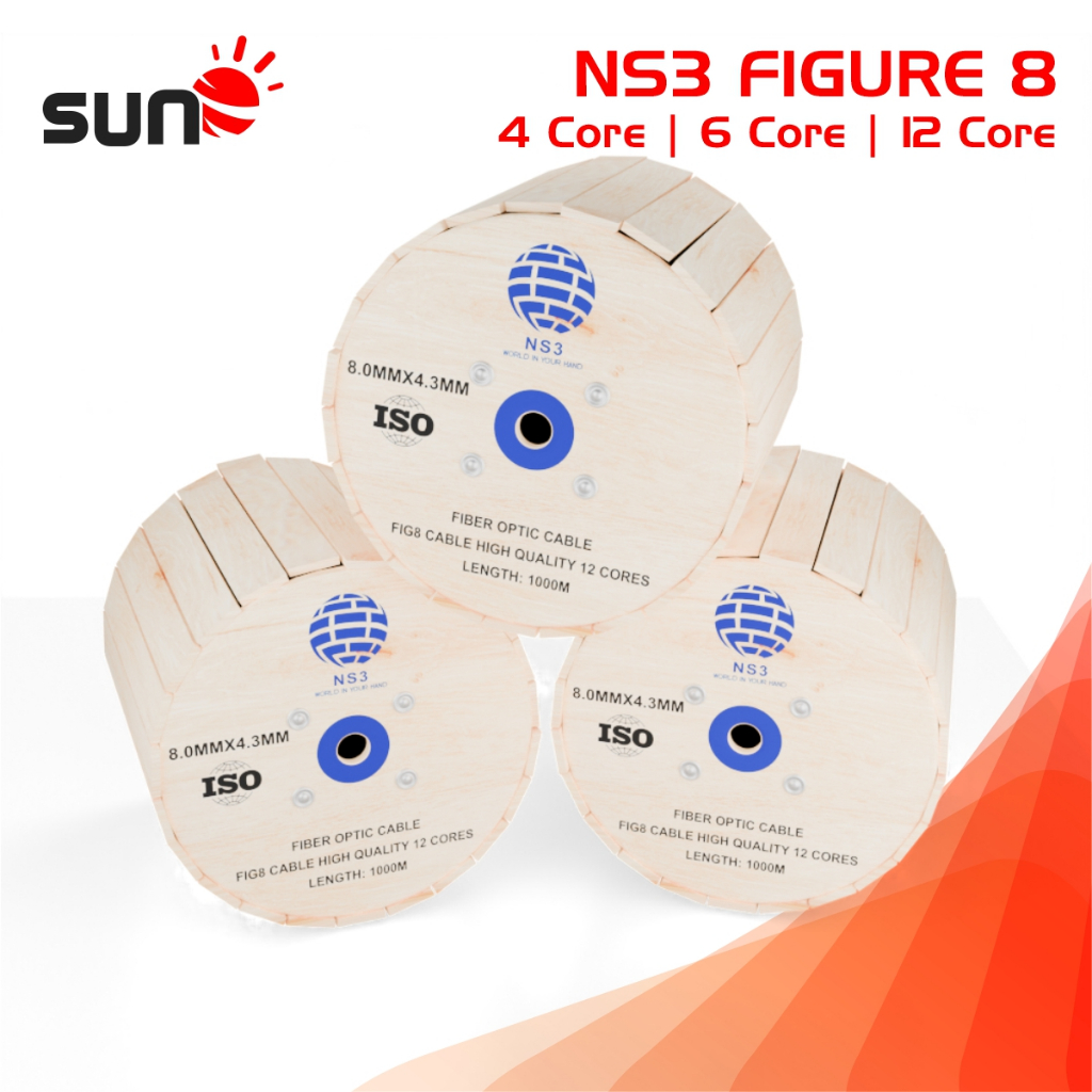 Jual KU Mini FIGURE 8 NS3 4/6/12 Core G.652D Drum 1KM / 2KM - Kabel ...