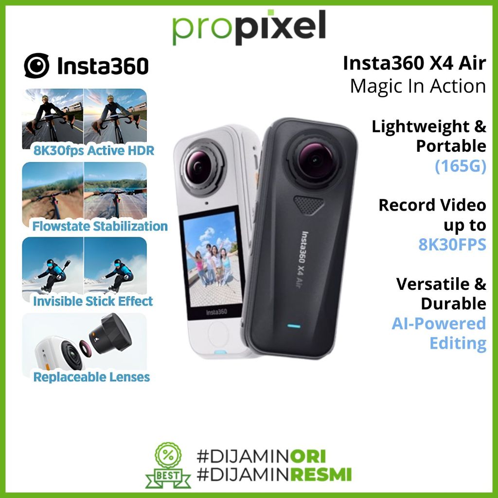 Jual Insta360 X4 Air 8K 360 Action Camera Insta 360 ONE X4 Action Cam X 4 Air X4 Air Garansi ...