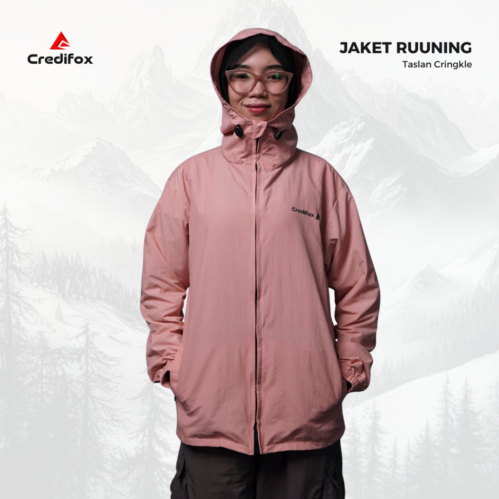 Jual CREDIFOX Jaket Running Bahan Taslan Cringkle Zipper YKK - Jaket ...