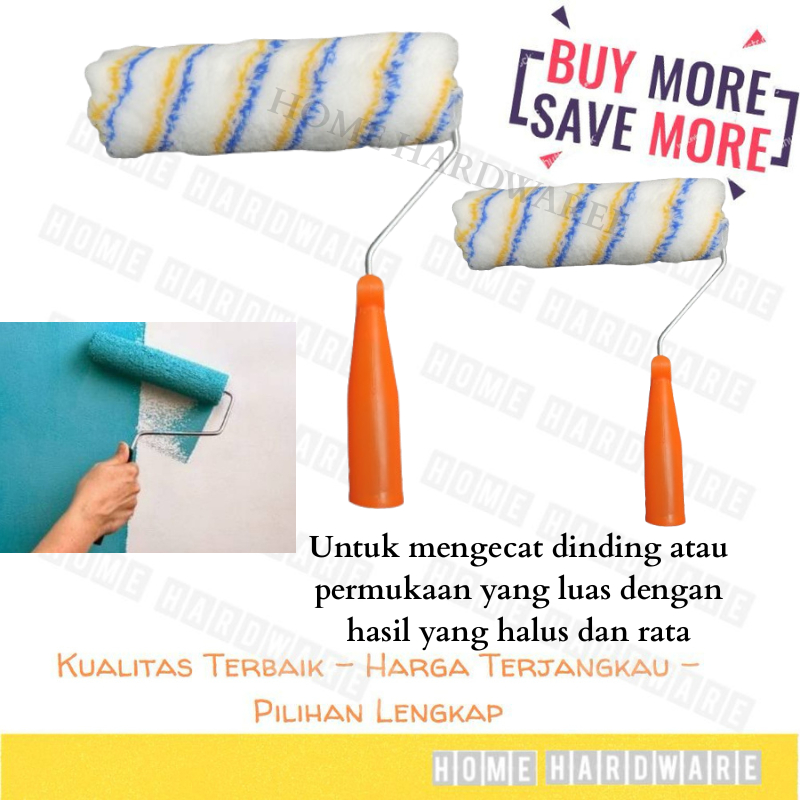 Jual Kuas Roll Cat Tembok Non Copot 9inch 12 PCS Paint Roller Alat Cat ...