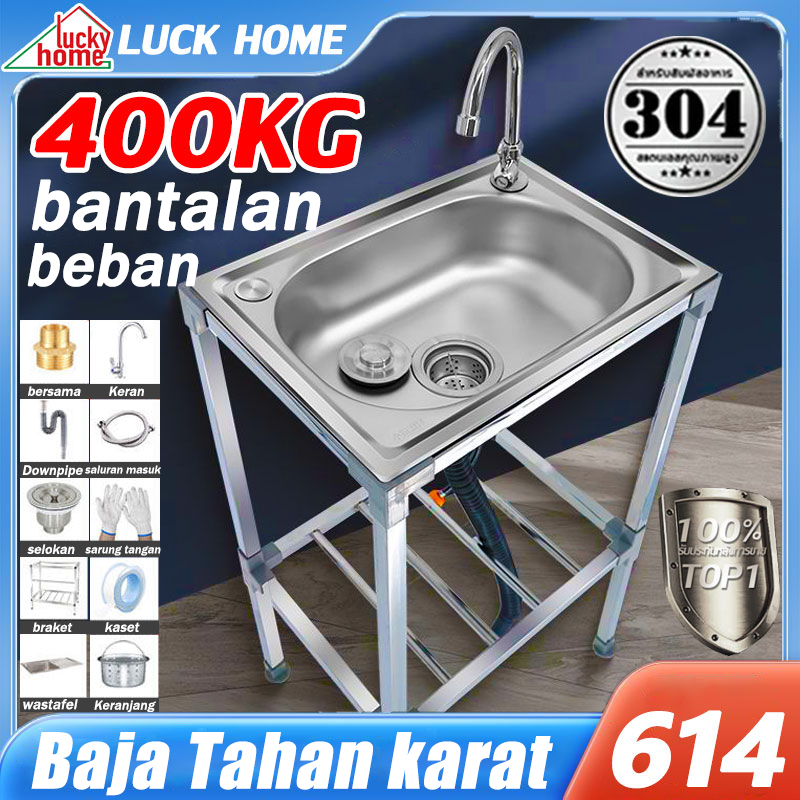 Jual Bantalan beban 400 KG SUS304 Wastafel cuci piring Portable ...
