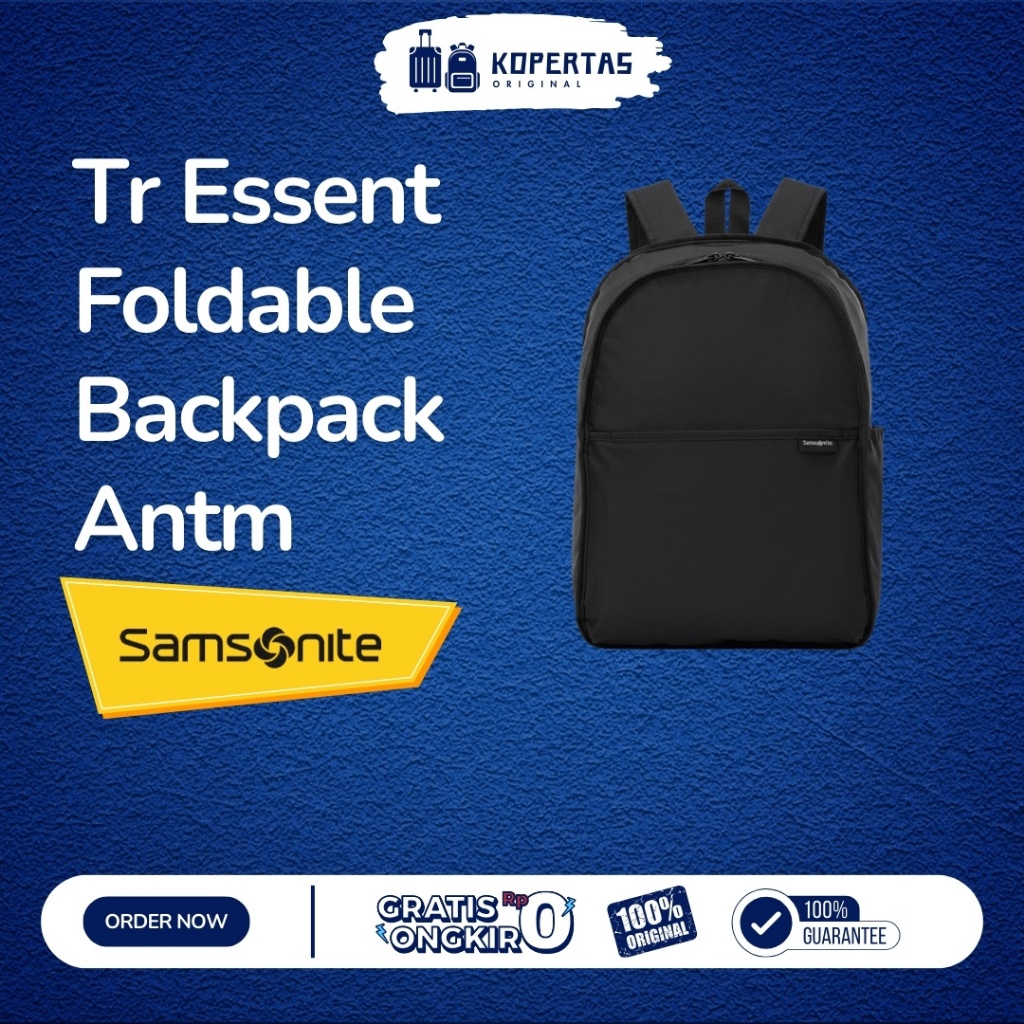 Jual SAMSONITE Travel Essentials Foldable Backpack ANTM Black | Shopee ...