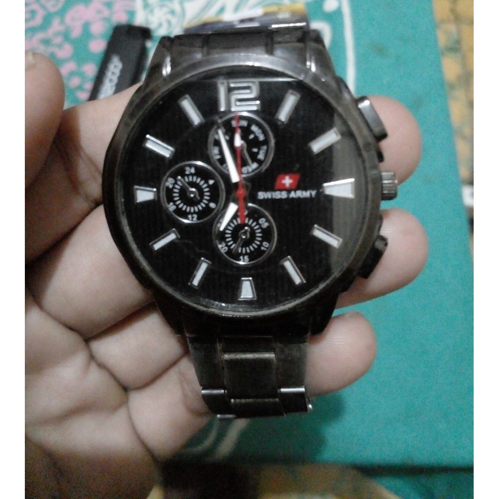 Jual Jam Tangan Pria Swiss armi rantai stainles jam biasa | Shopee ...