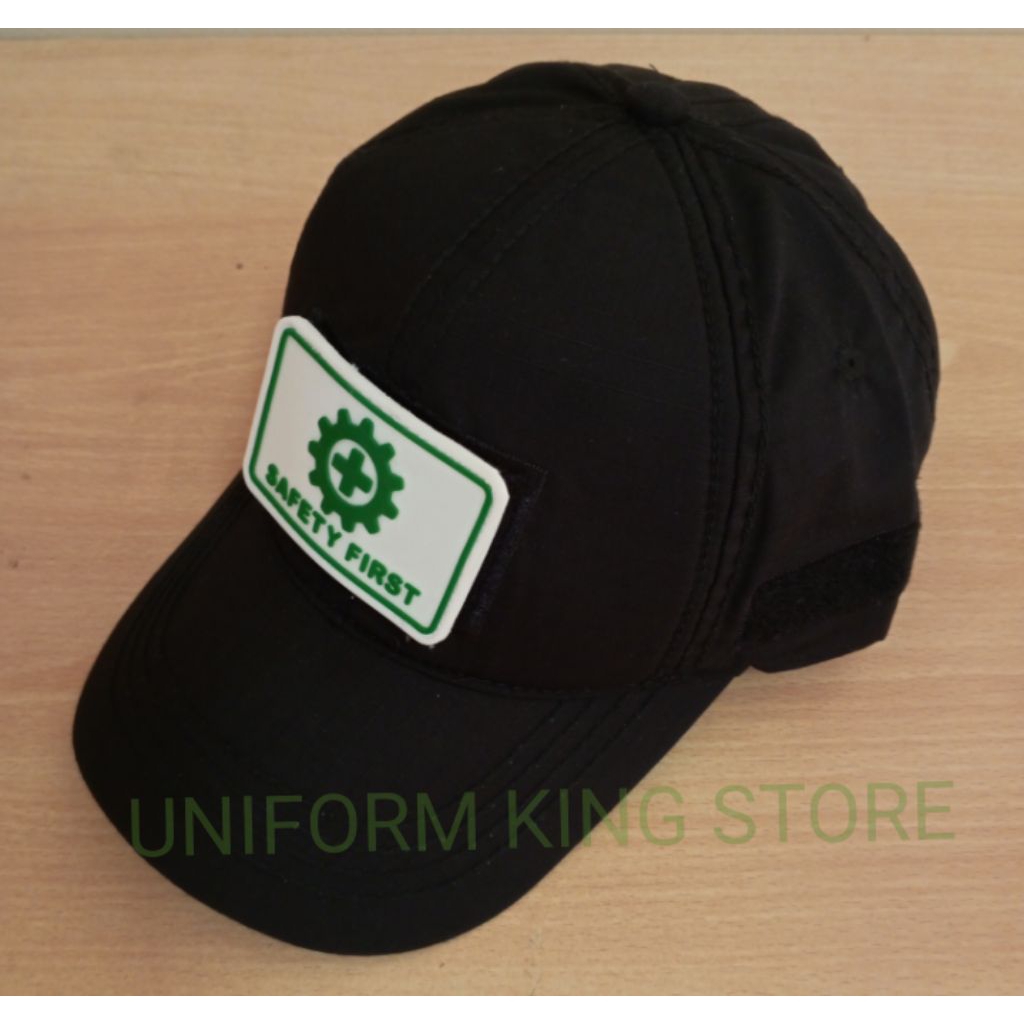 Jual TOPI SAFETY FIRST HITAM 1 PATCH RUBBER - TOPI SAFETY FIRST ...