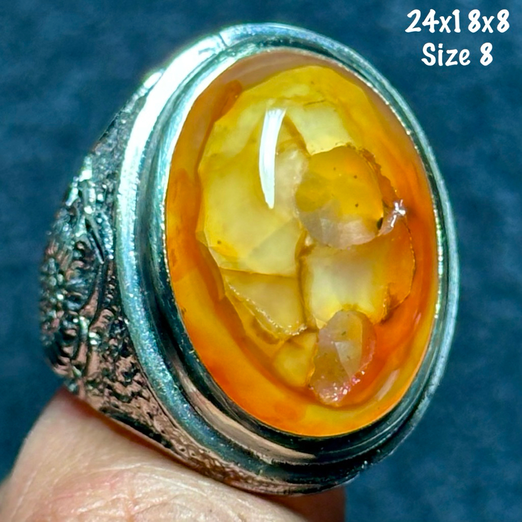 Jual Cincin Batu Akik Natural Baturaja Combong Kembar Serat Kura ...