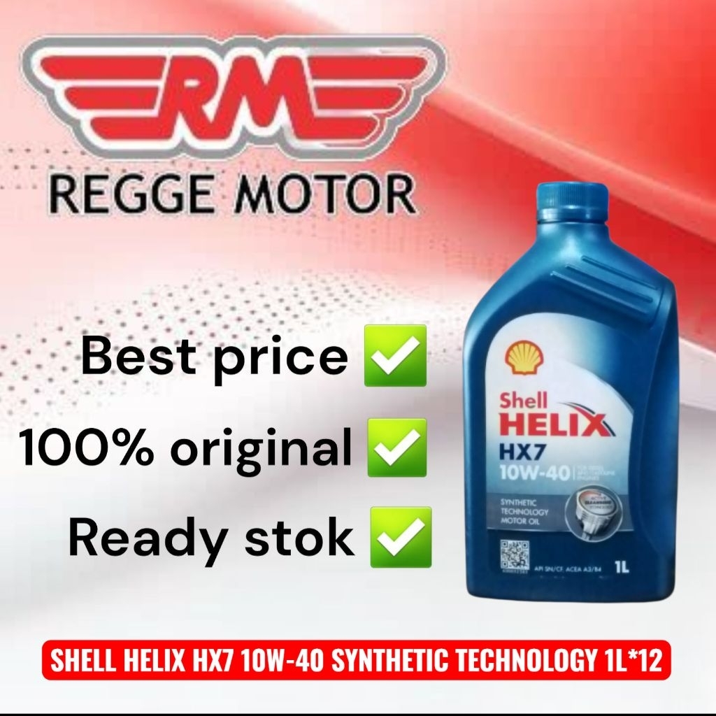 Jual SHELL HELIX HX7 10W-40 1 LITER | Shopee Indonesia
