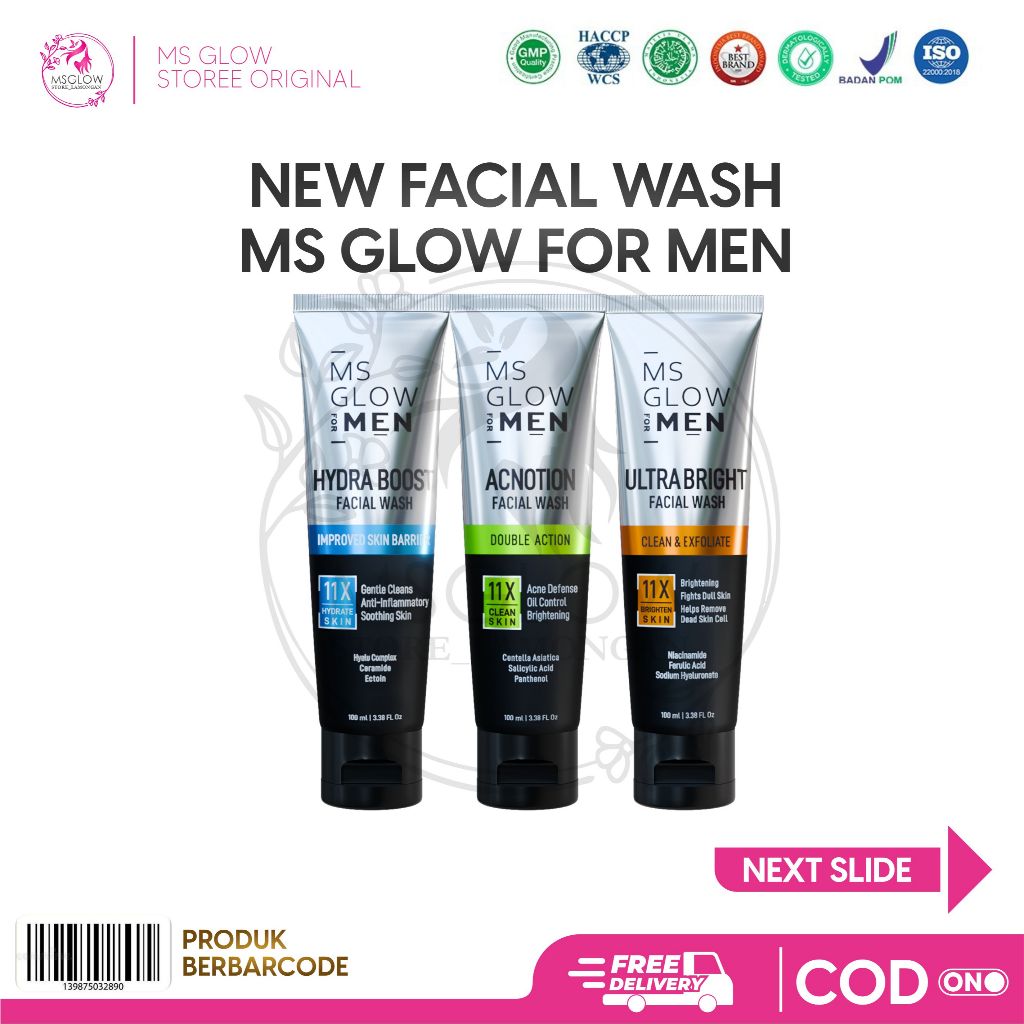 Jual MS GLOW FOR MEN - ECER FACIAL WASH NEW | Shopee Indonesia