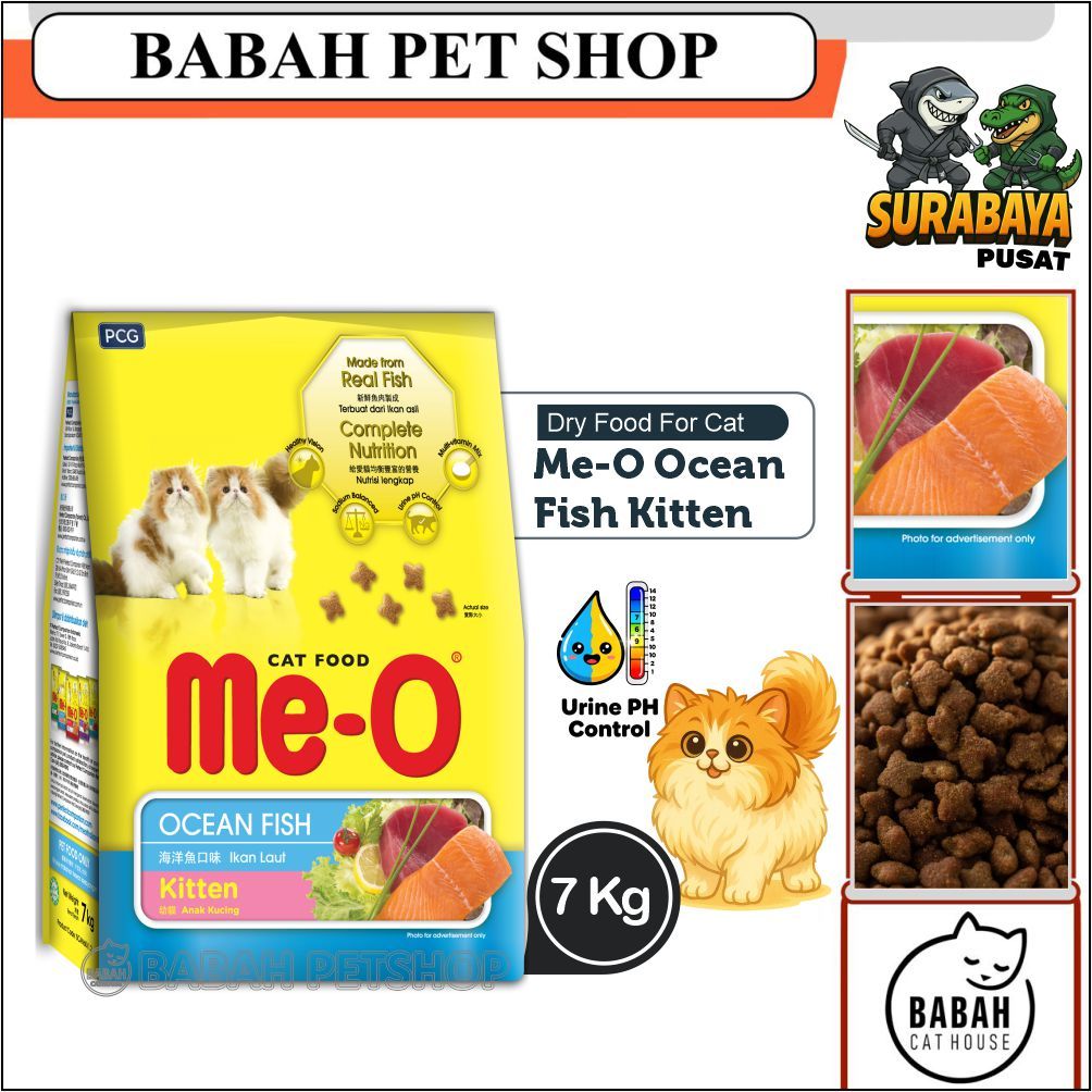 Jual 7kg MEO KITTEN OCEAN FISH dry cat food makanan anak kucing kering ...