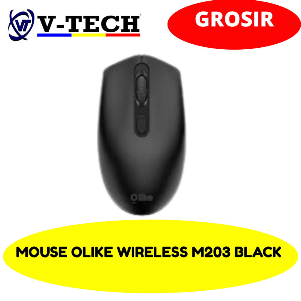 Jual MOUSE OLIKE WIRELESS M203 BLACK | Shopee Indonesia