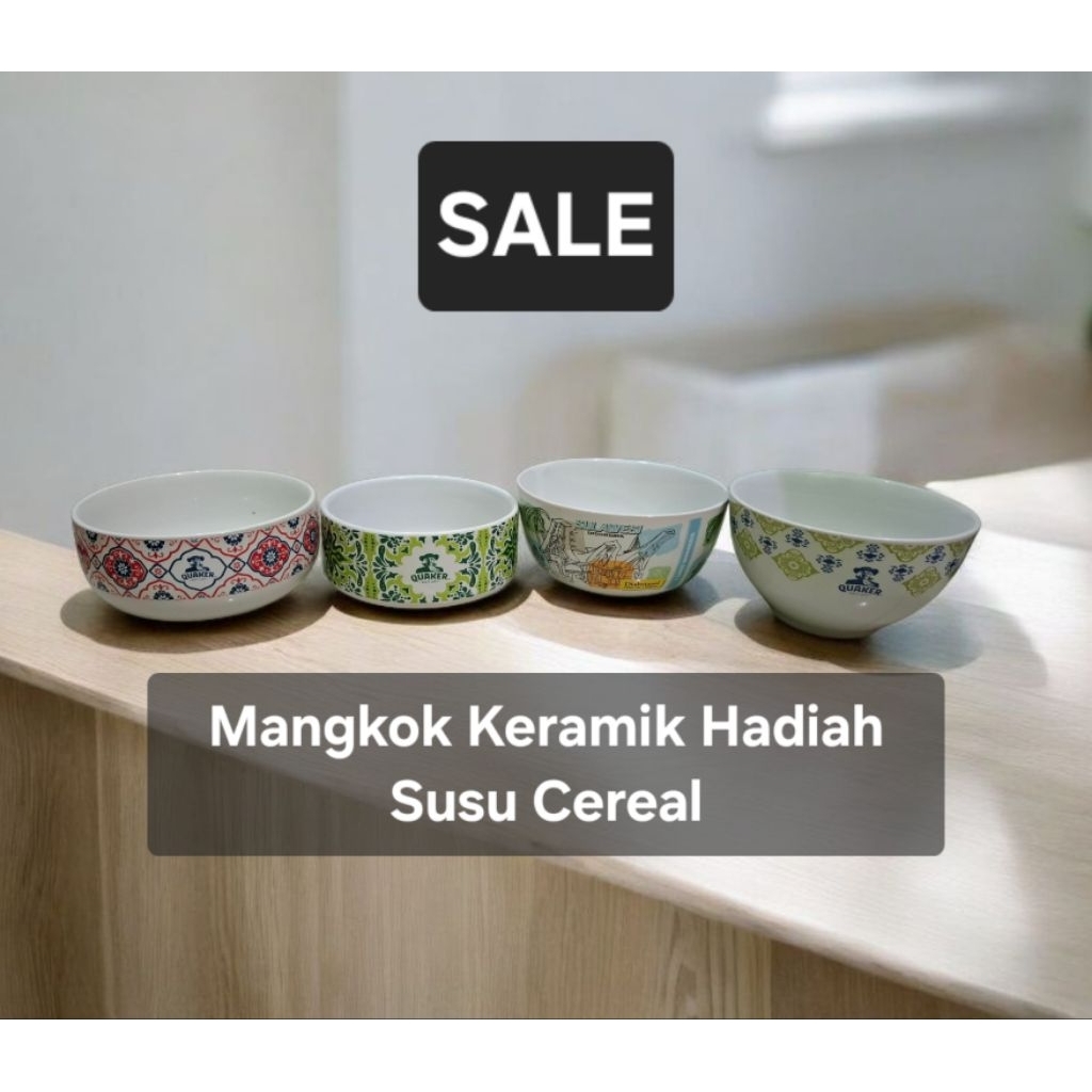 Jual (SALE) MANGKOK KERAMIK HADIAH / ADA LOGO TULISAN DAN GAMBAR ...