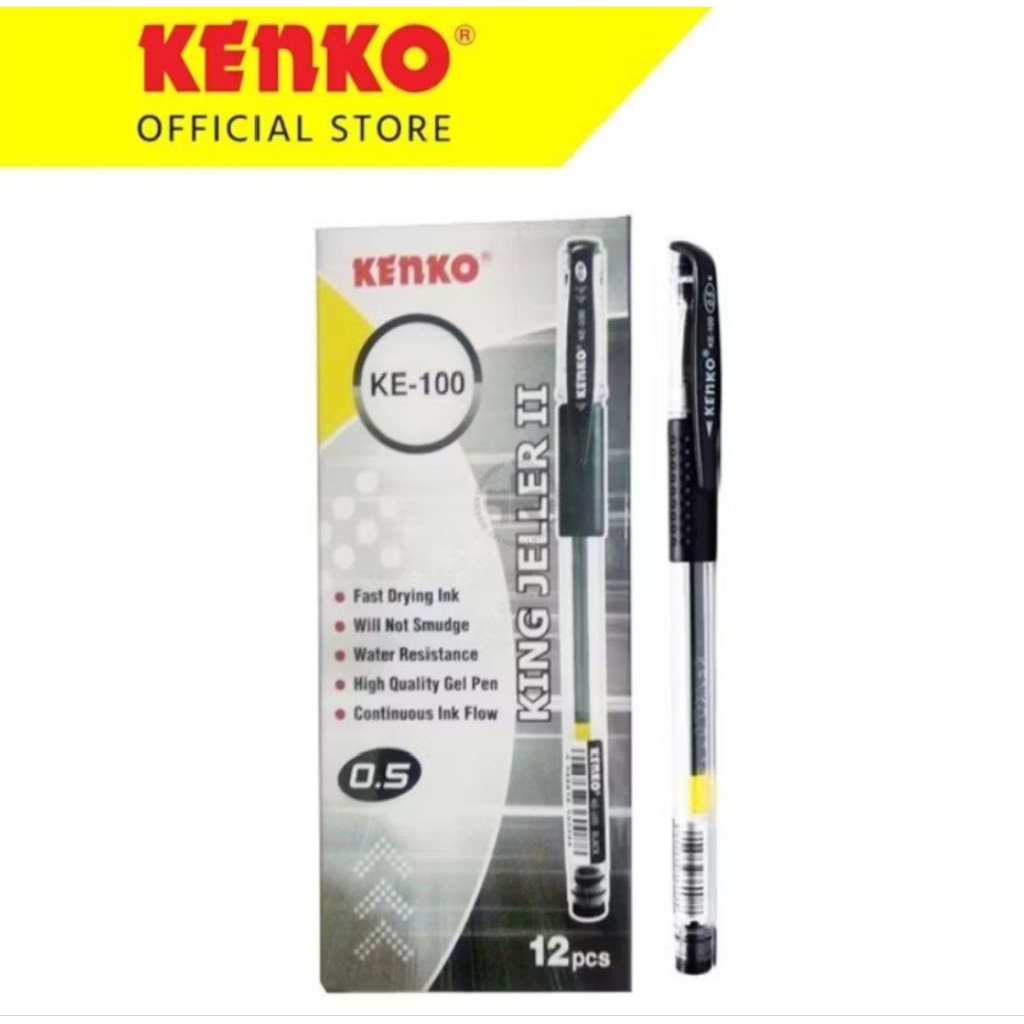 Jual pulpen kenko Gel KE-100/Ke-100 Nt 0.5mm ( 1pak/12pcs ) | Shopee ...
