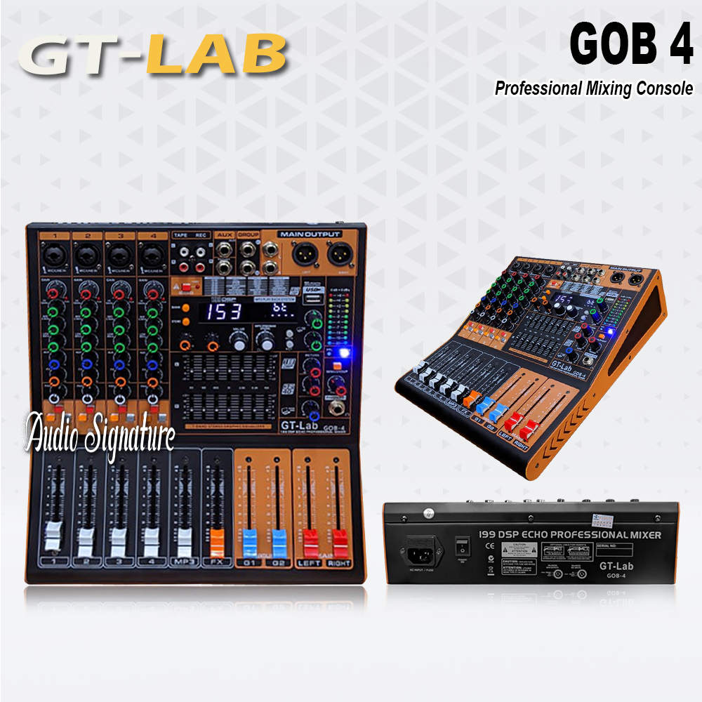 Jual Mixer 4 Channel GT LAB GOB4 | GOB 4 USB Bluetooth Double Equalizer ...