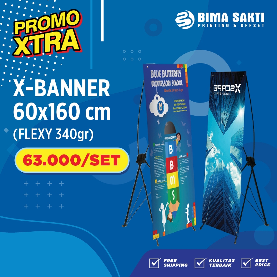 Jual X-BANNER MURAH SEPAKET + TIANG BANNER FLEXY 340gr LEBIH TEBAL ...