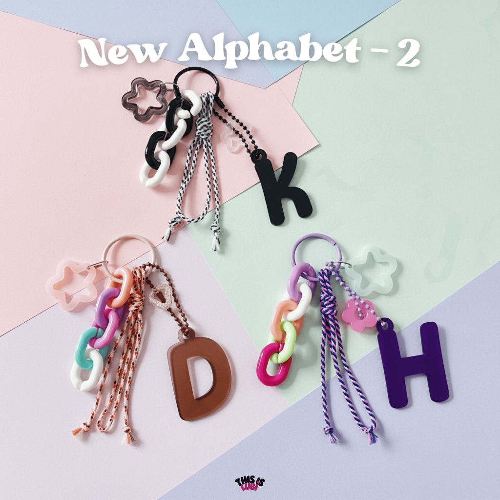 Jual Thisislubi - Gantungan Huruf NEW Alphabet 2.0 Bag Charm Keychain ...